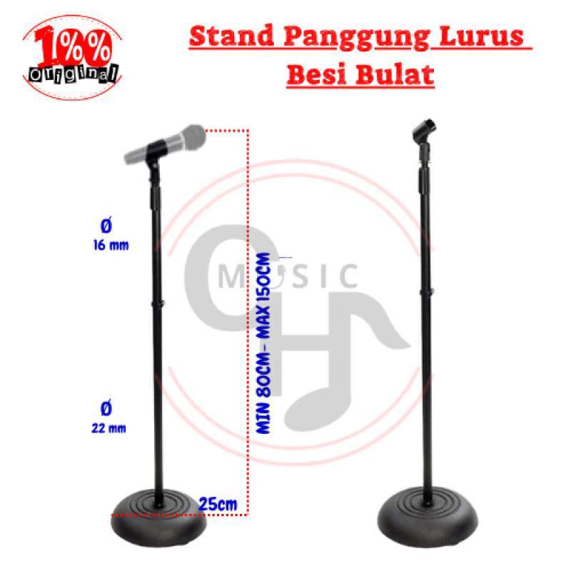 Jual Stand Stand Mic Panggung Bulat Full Besi Hitam Di Seller Melodiya ...