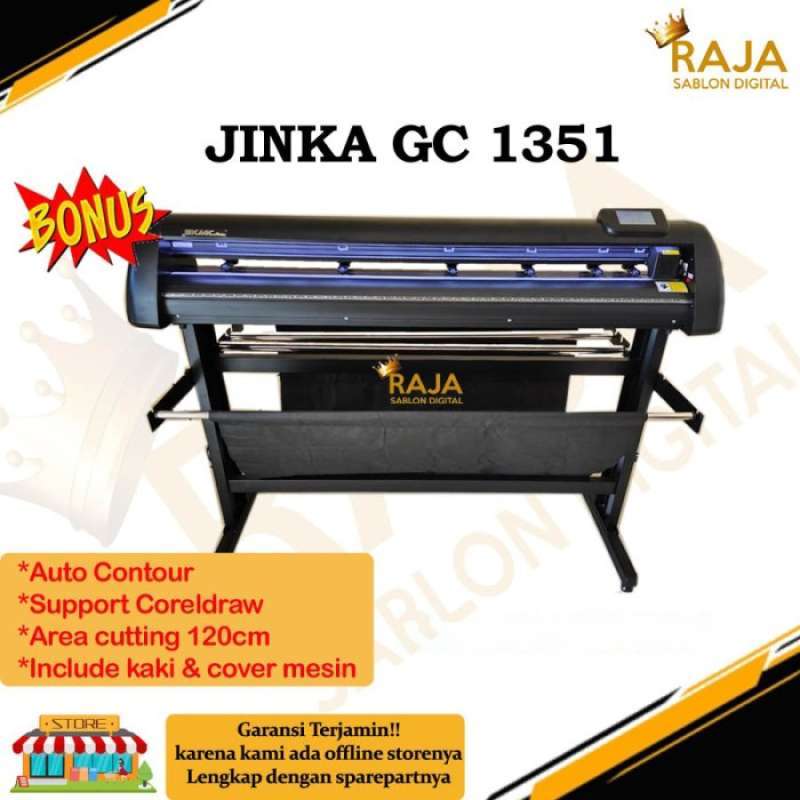 Promo Mesin Cutting Sticker Jinka Gc 1351 Led + Auto Contour & Coreldraw Diskon 23% Di Seller ...