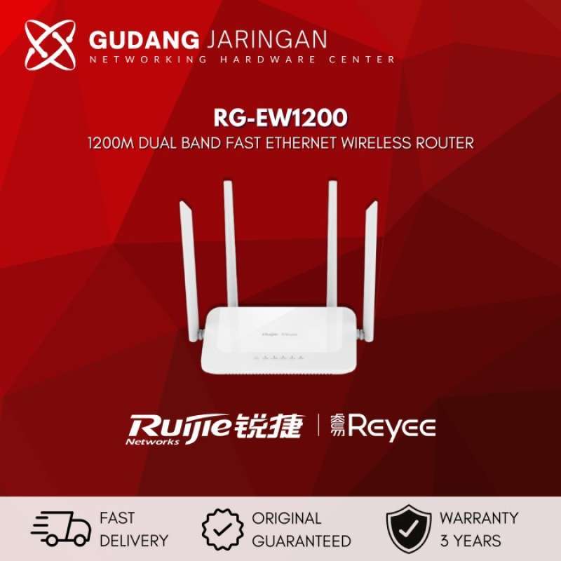Promo Rg-ew1200 Ruijie Reyee 1200m Dual Band Fast Ethernet Wireless ...