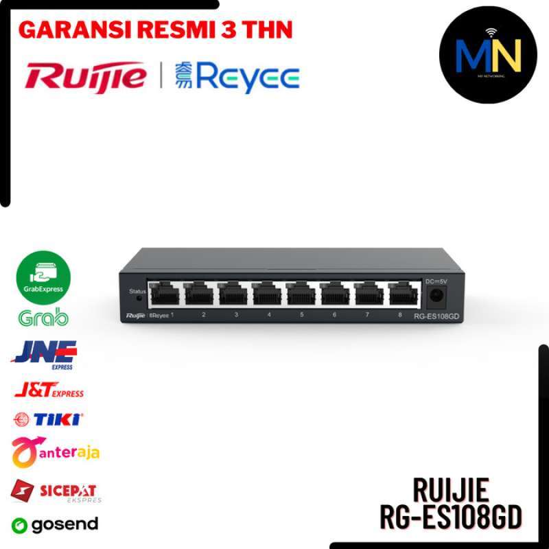 Promo Rg Es108gd Ruijie Reyee 8 Port Gigabit Unmanaged Switch Steel