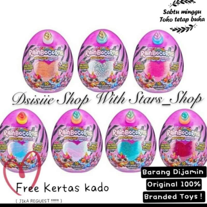 Promo Zuru Rainbocorns Wild Heart Surprise Series 3 / Mainan Boneka ...