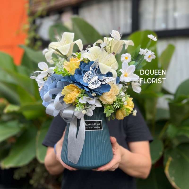 Promo Dqueen Flst - Bunga Vas Artificial Dekorasi Meja Hiasan Karangan ...