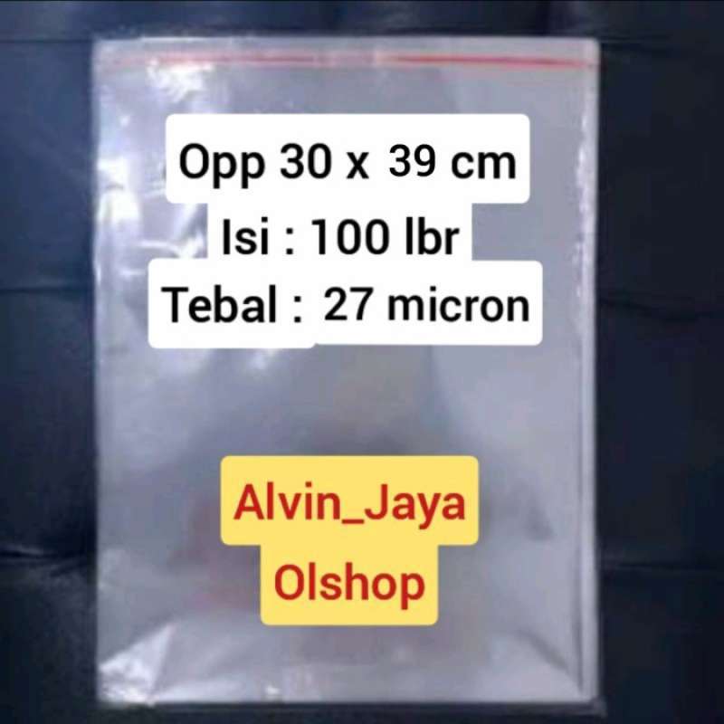 Promo Plastik Opp Ukuran 30x39 Cm Tebal 27 Micron (100pcs) Diskon 23% ...