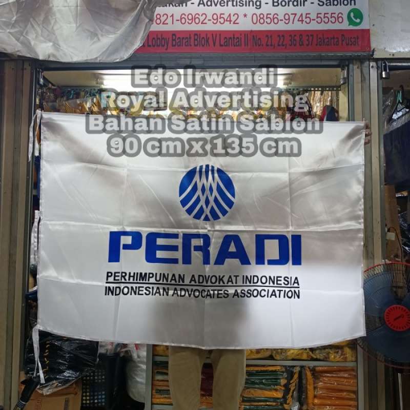 Promo Bendera Peradi Logo Terbaru Bahan Satin 90 Cm X 135 Cm Ready ...