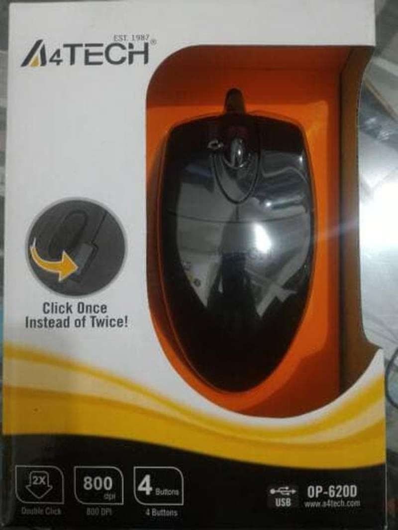 Promo 100% Produk Ori Mouse A4tech Op-620d Usb Black Padless Mouse ...
