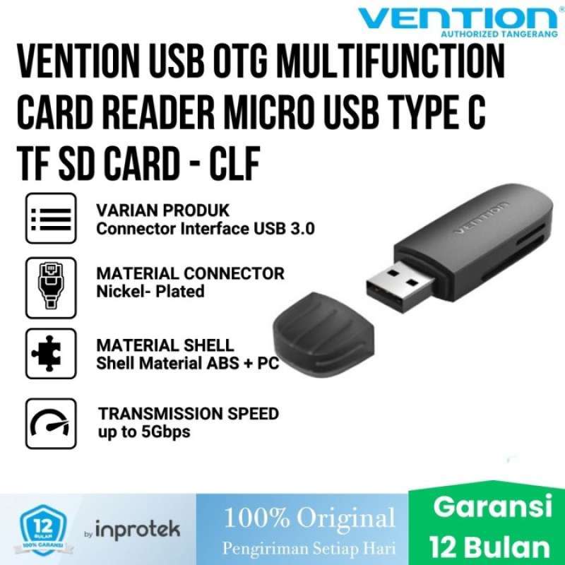 Promo 100% Produk Ori Vention Usb Otg Multifunction Card Reader Micro ... Promo 100% Produk Ori Vention Usb Otg Multifunction Card Reader Micro ...