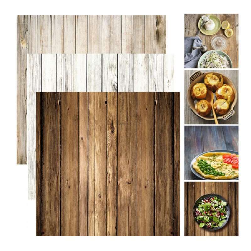 Jual Retro Wood Board Backdrop Food Photography Background Texture ...