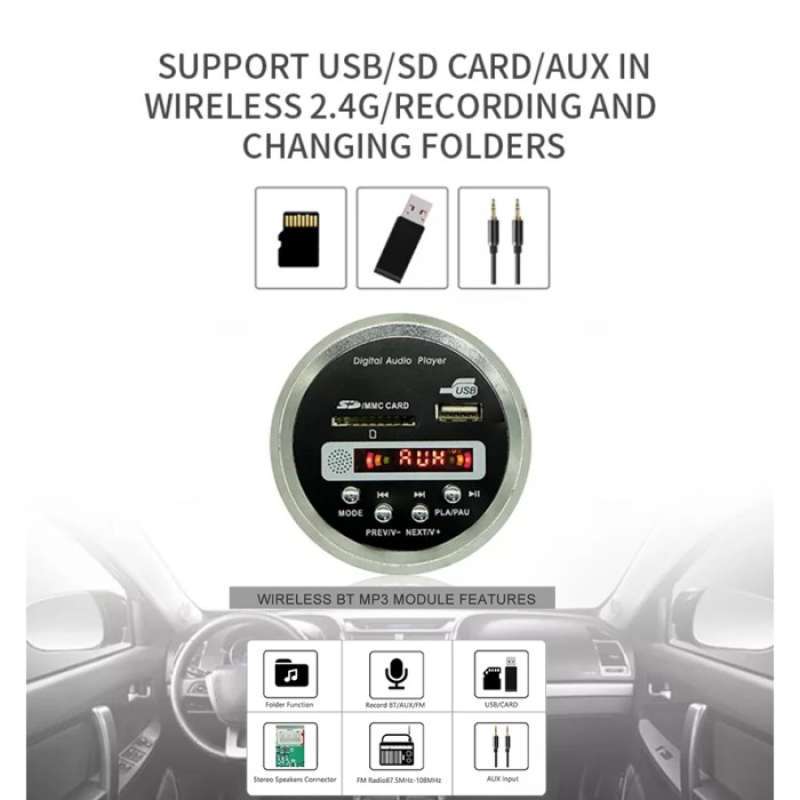 Jual A483 Modul Mp3 Bluetooth 5v - 12v B122 Model Bulat Di Seller Owl ...