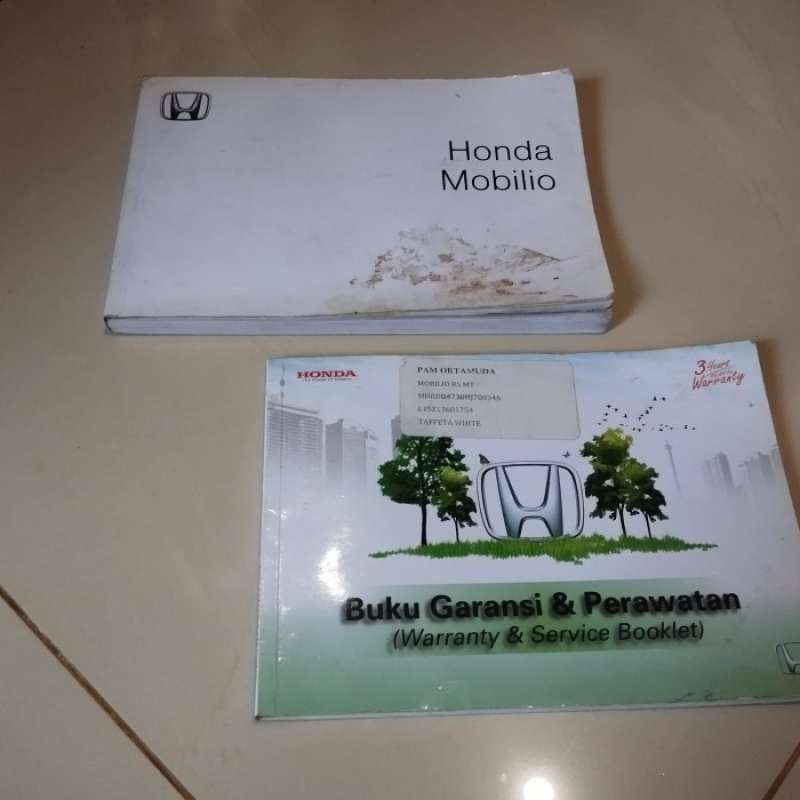 Jual Manual Book Buku Pedoman Pemilik & Garansi Perawatan Honda Mobilio ...