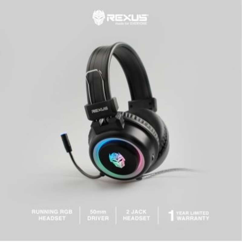 Promo 100% Produk Ori Rexus Headset Gaming Wired Usb Aux 3.5mm Rgb F30 ...
