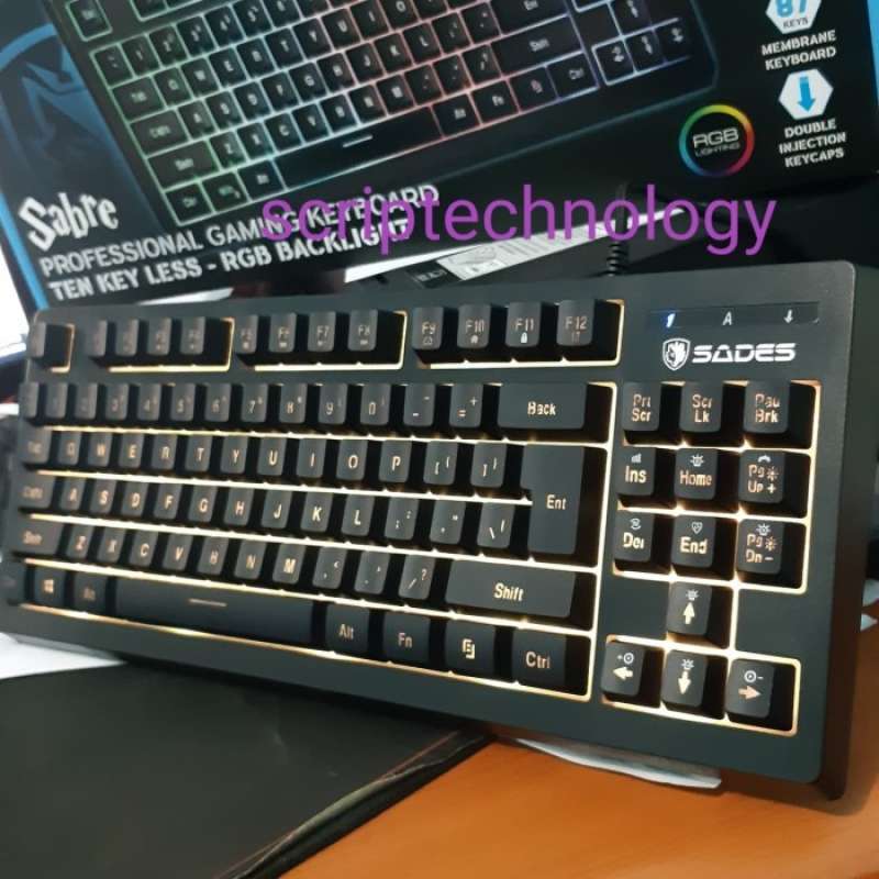 Promo 100% Produk Ori Sades Sabre Rgb Gaming Keyboard Tkl Slim Original ...
