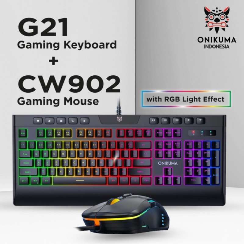 Promo 100% Produk Ori Keyboard Mouse - Onikuma G21 + Cw902 Gaming ...