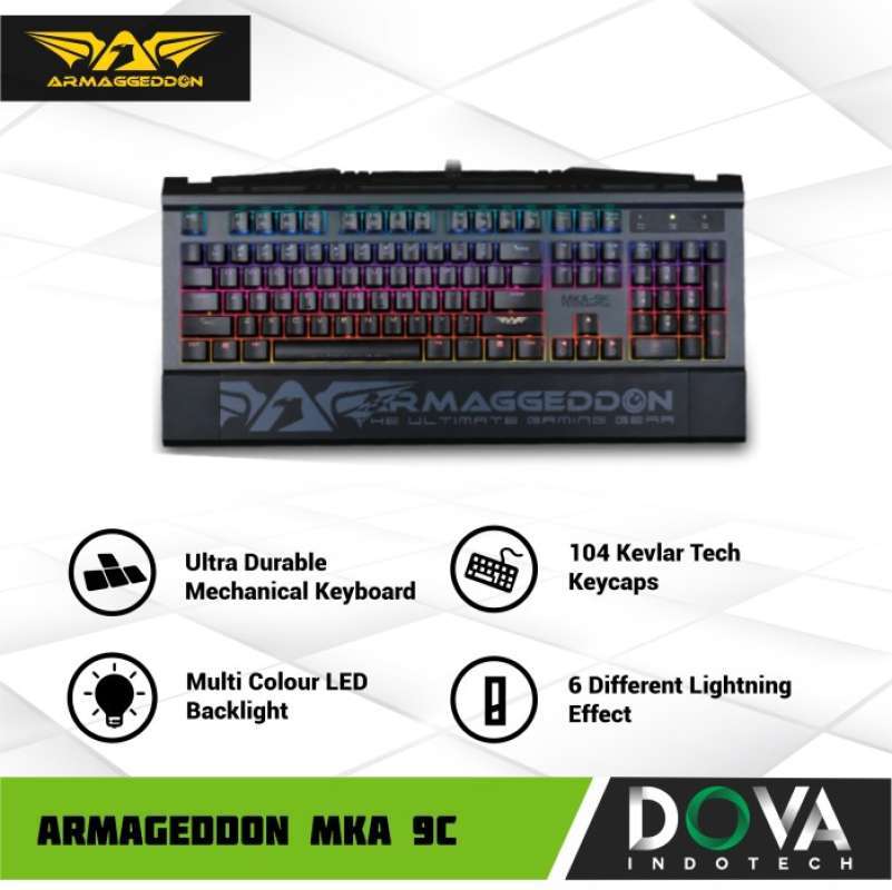 Promo 100% Produk Ori Keyboard Armaggeddon Mka 9c Diskon 23% Di Seller ...