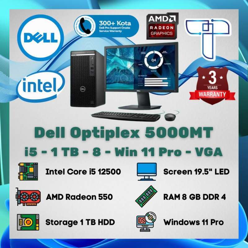 Jual Dell Optiplex 5000 Mt Desktop - I5 - 1 Tb - 8 - Windows 11 Pro ...