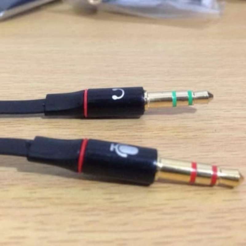 Promo Kabel Splitter Audio Jack 3.5mm Female To Dual Male 2in1 Mic ...