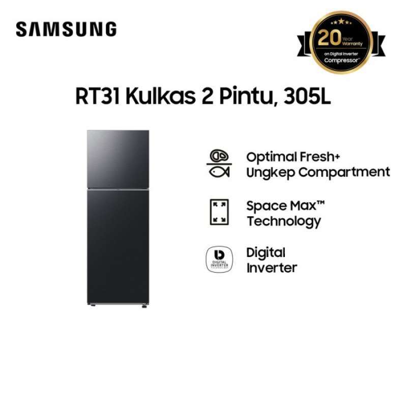 Promo Samsung Rt31 Rt31cg5420b1se Kulkas 2 Pintu Ungkep Compartment 305l Diskon 33% Di Seller ...