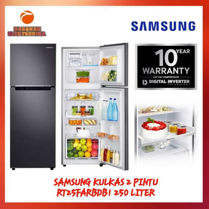 Promo Samsung Kulkas 2 Pintu Rt25farbdb1 250 Liter Digital Inverter ...