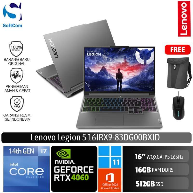 Promo Lenovo Legion 5 Bxid Laptop Gaming [i7 14650hx/16gb/512gb/rtx4060 ...
