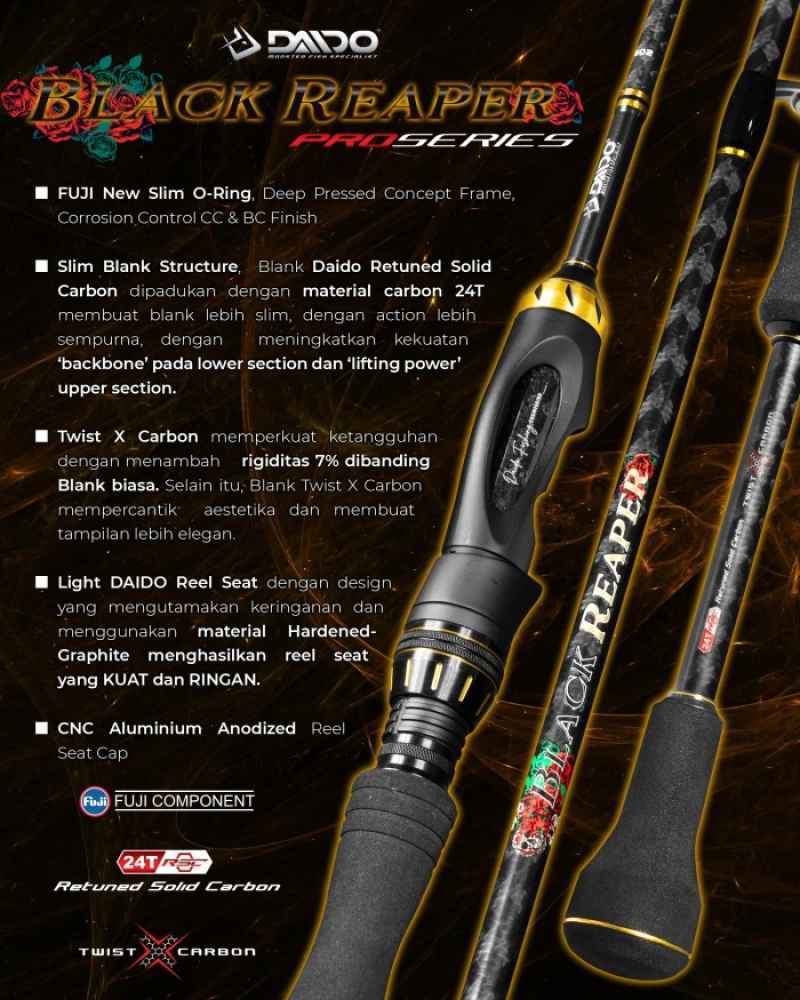Jual Joran Daido Black Reaper Carbon Solid Fuji Ring Di Seller Gd Id ...