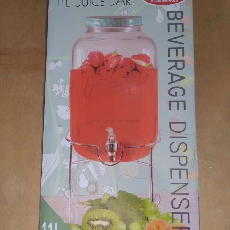 Promo Juice Water Dispenser Tank 11 Liter Plus Rack Diskon 23% Di ...