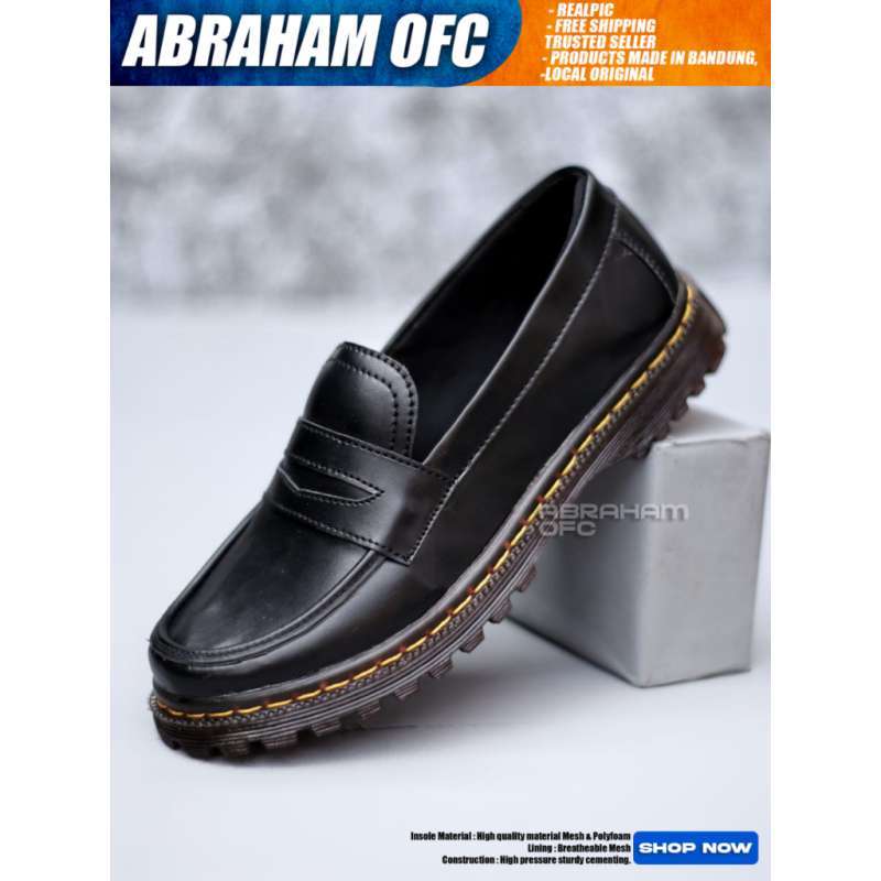 Promo Sepatu Loafers Docmart Hitam Formal Kerja Wanita Diskon 29% Di ...