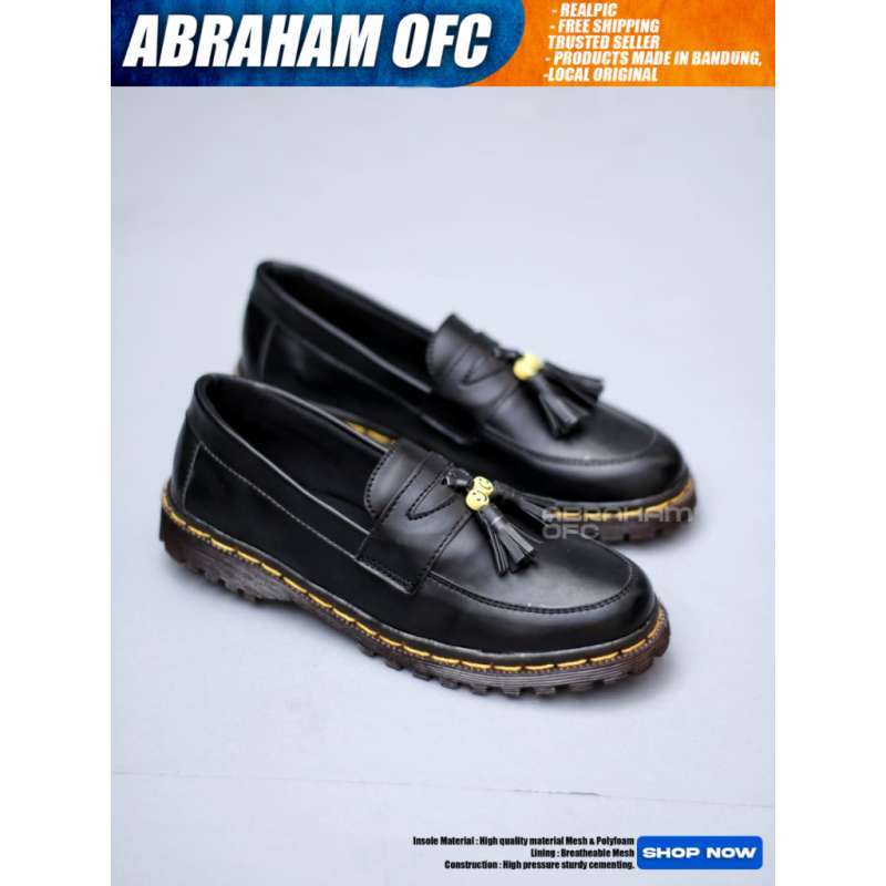 Promo Sepatu Loafers Docmart Hitam Formal Kerja Wanita Diskon 29% Di ...