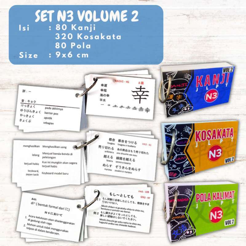 Jual Flashcard Jlpt N3 Volume 2 (1 Set) Di Seller Sangninja ...