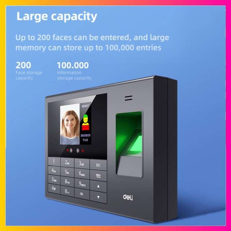 Jual Deli Face Recognition Attendance Machine E3765 Di Seller Taraje ...