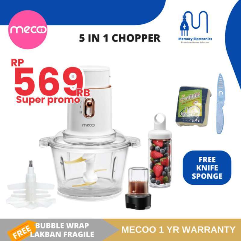 Jual Mecoo Aesthetic 5 In 1 Antibacterial Odorless Chopper Blender ...