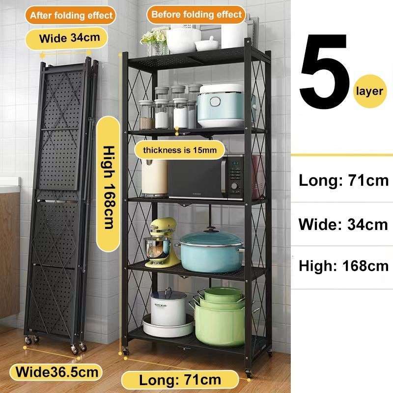 Promo Rak Lipat Besi Rak Dapur Multi-fungsi Rak Penyimpa Diskon 45% Di ...