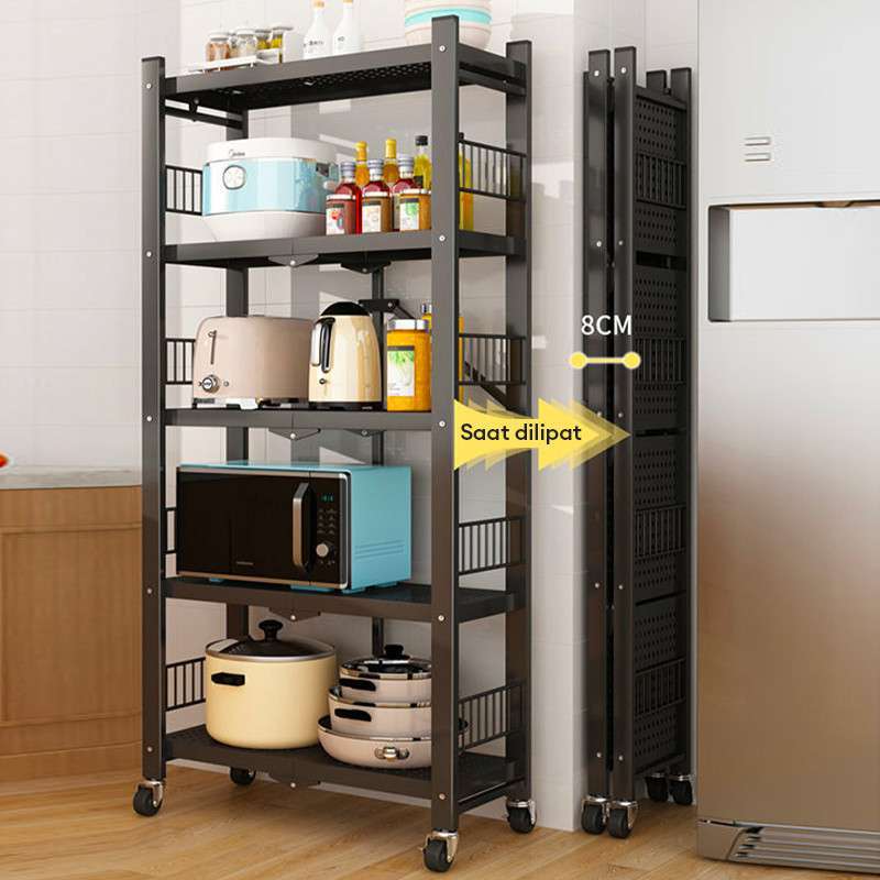 Promo Rak Lipat Besi Rak Dapur Multi-fungsi Rak Penyimpa Diskon 45% Di ...