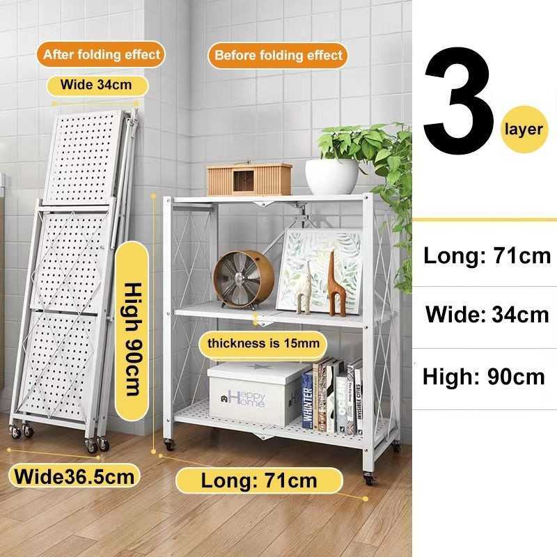 Promo Rak Lipat Besi Rak Dapur Multi-fungsi Rak Penyimpa Diskon 45% Di ...