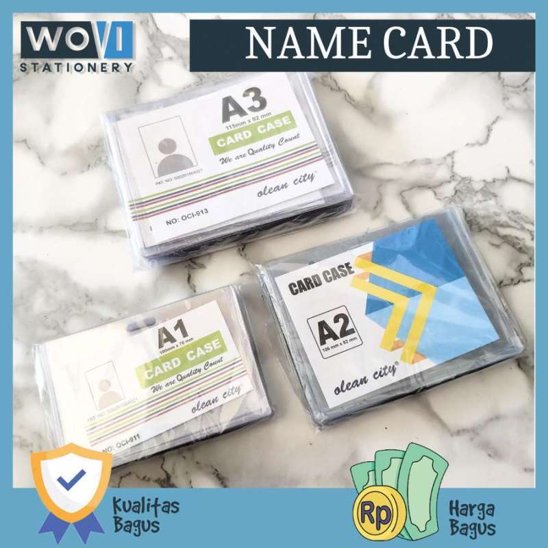 Jual [pak] Name Tag Mika Datar / Card Case A1/ A2/ A3 / Name Tag Mika Tegak Di Seller Wovi ...