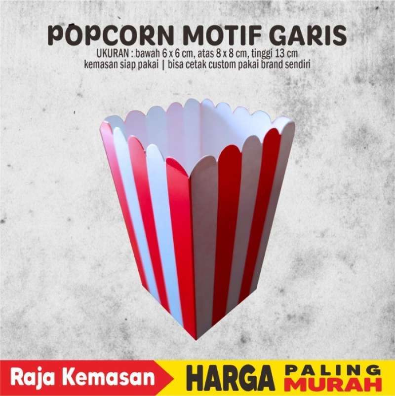 Jual Box Popcorn Garis Merah Food Grade Tbk Di Seller Shin Store ...