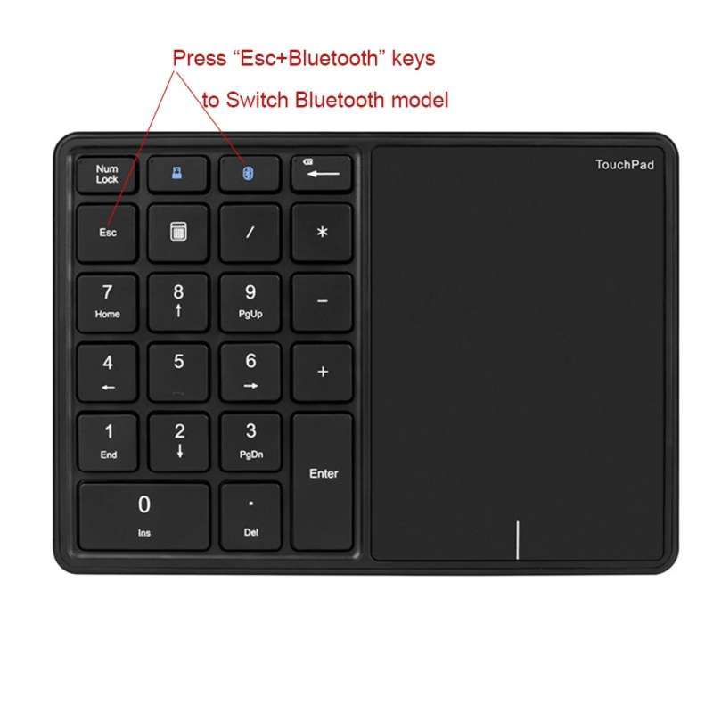 Jual Wireless Bluetooth 2.4g Numeric Keypad Keyboard 22-key Number With ...