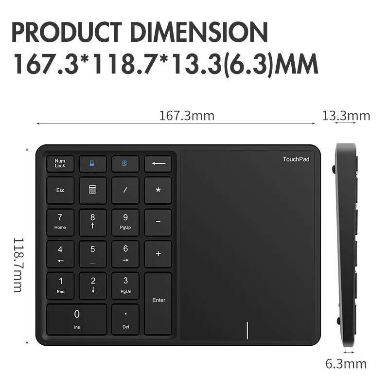 Jual Wireless Bluetooth 2.4g Numeric Keypad Keyboard 22-key Number With ...