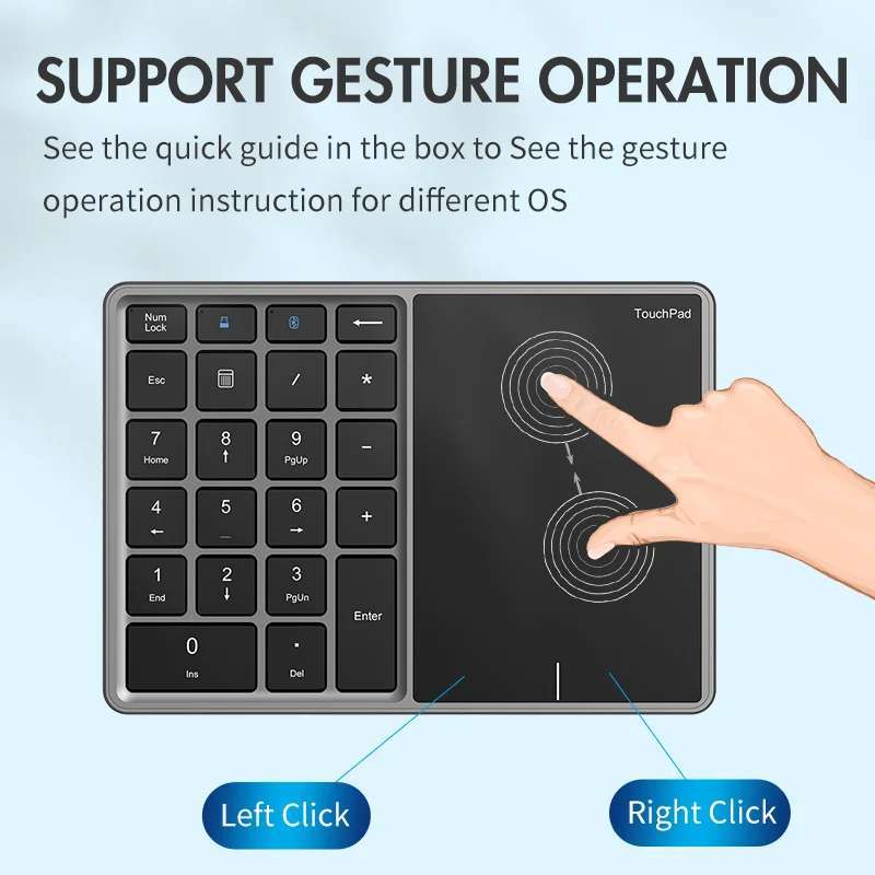 Jual Wireless Bluetooth 2.4g Numeric Keypad Keyboard 22-key Number With ...