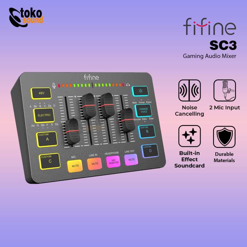 Jual Fifine Ampligame Sc3 Gaming, Live Streaming, Usb Mixer Soundcard ... Jual Fifine Ampligame Sc3 Gaming, Live Streaming, Usb Mixer Soundcard ...