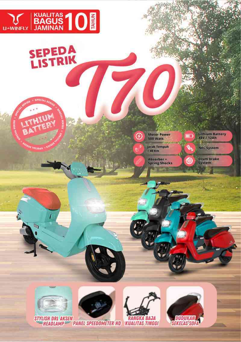 Jual Sepeda Listrik Uwinfly T70 New 2024 Lithium Baterry Di Seller U ...