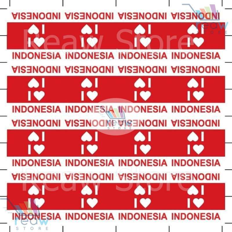 Jual Sticker Tipe 2 Stiker Pipi Muka Tangan Bendera Merah Putih I Love ...