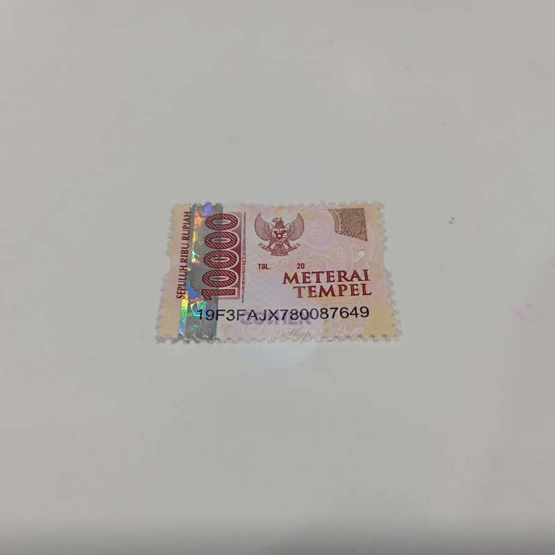 Jual Materai Tempel 10000 / Meterai 10000 Asli Di Seller Goshen Shop - Pegambiran, Kota Cirebon ...
