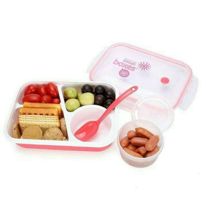 Jual Yooyee 415 Kotak Makan Plastik 4 Sekat Dengan Kompartemen Sup Di ...