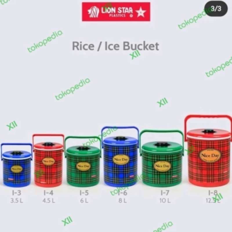 Jual Lion Star I~5 Nice Day Ice & Rice Bucket 6 Liter Termos Es Nasi Di ...