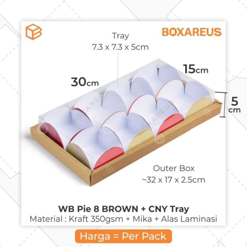 Jual Dus Mika Imlek Pie Cny Dus Sekat 8 Egg Tart Dus Kue | Wb Pie 8 Di ...