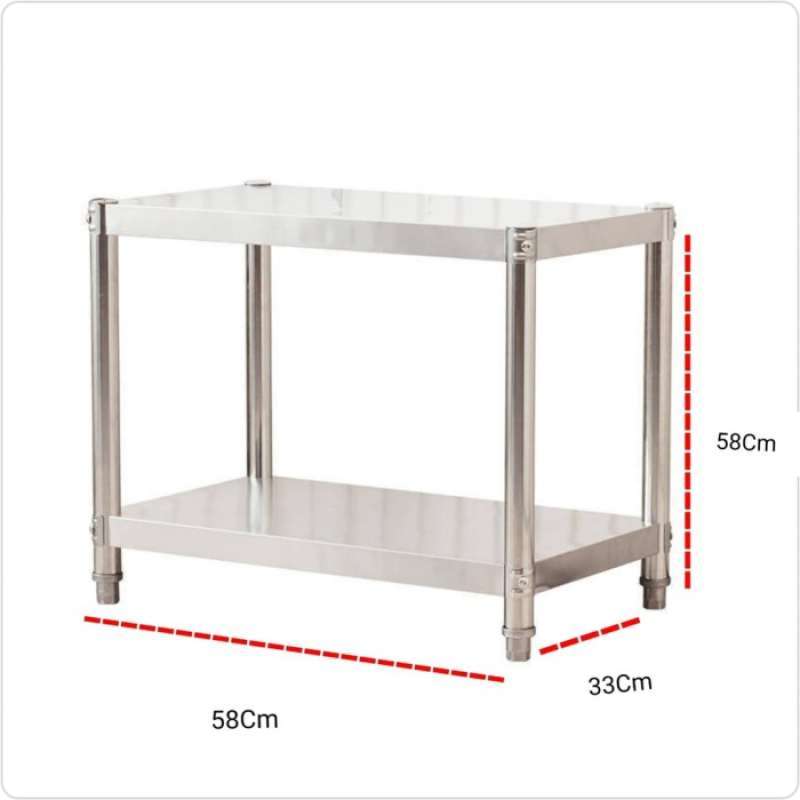 Jual Rak Dapur 4 Tingkat Rak Microwave Oven Stainless Steel Troli ...