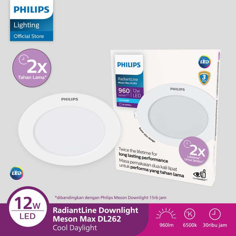 Promo Lampu Philips Radiantline Downlight Meson Max Dl262 12W D150 65k ...