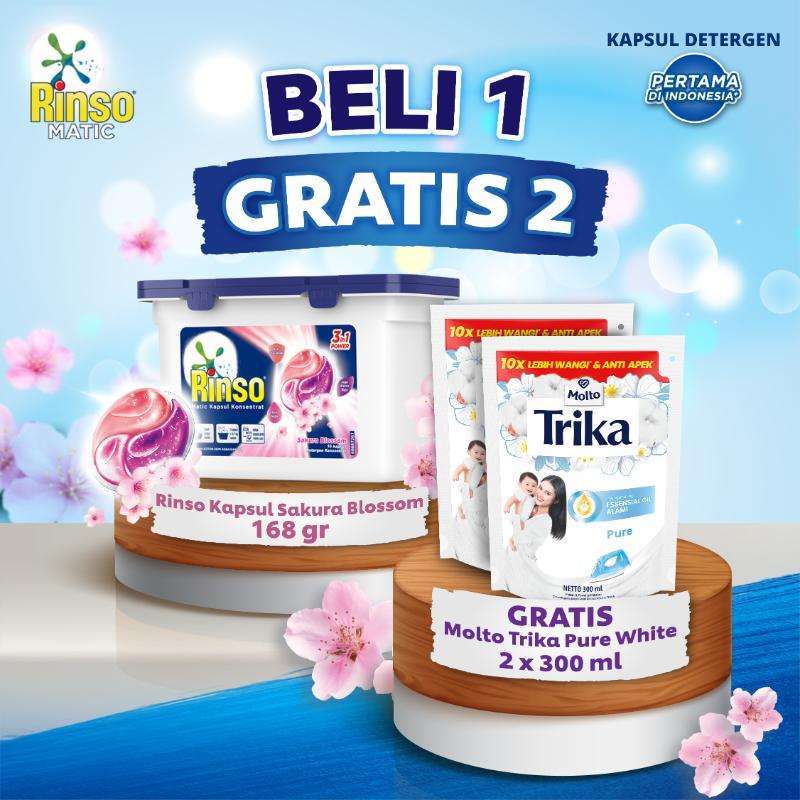 Promo Rinso Detergent Cair Capsule Konsentrat Deterjen Matic Kapsul ...