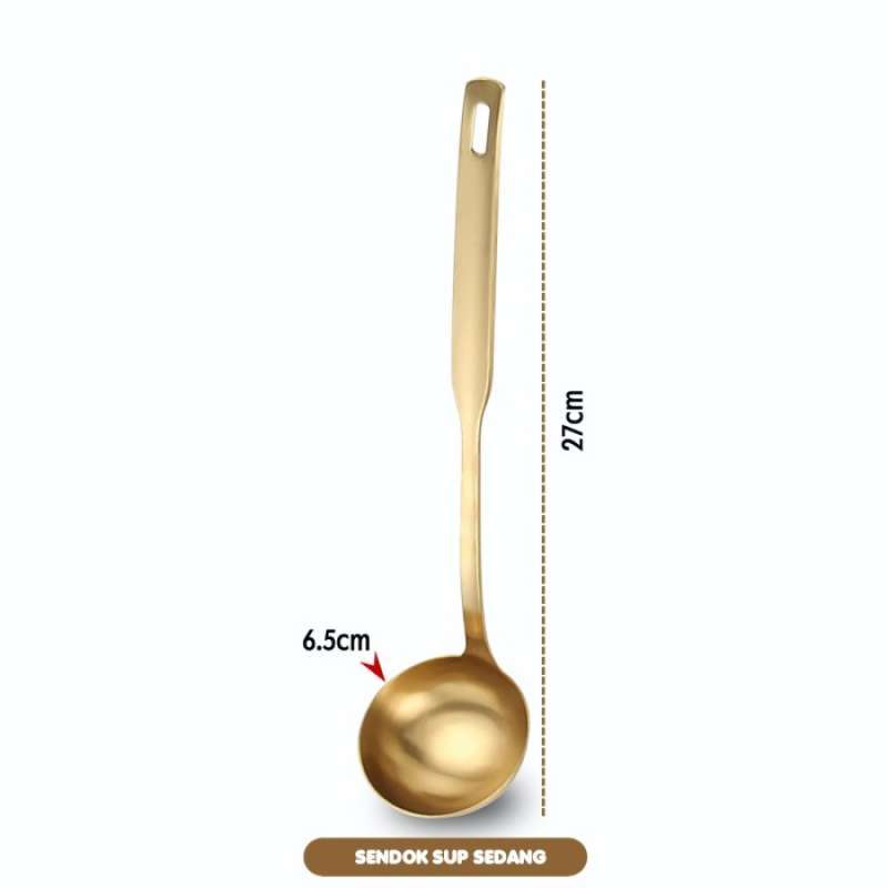 Jual Centong Sop / Soup Spoon Gold / Sendok Sup Kuah Sayur Stainless ...