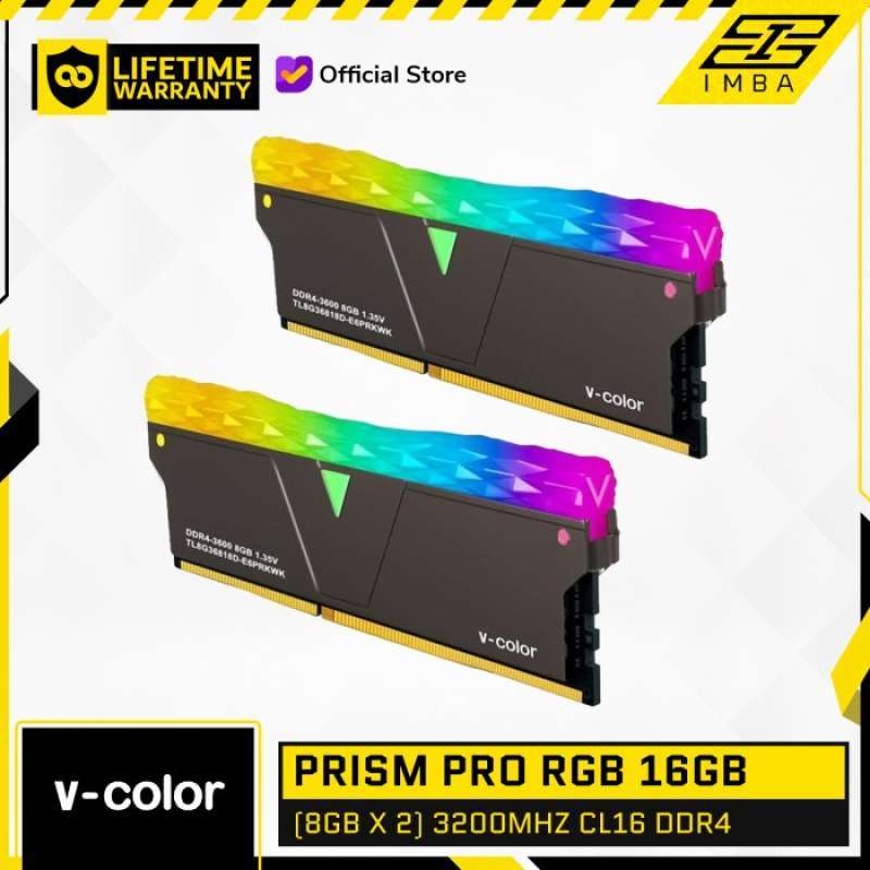 Promo V-color Prism Pro Rgb 16gb (8x2) 3200mhz Cl16 Ddr4 [ram] Diskon ...