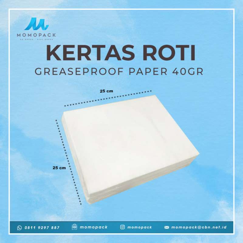 Jual Kertas Greaseproof / Food Wrapping Paper / Kertas Roti 40gr ...